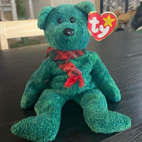 Ty | Toys | Wallace Green Blue Ty Beanie Baby Teddy Bear | Poshmark